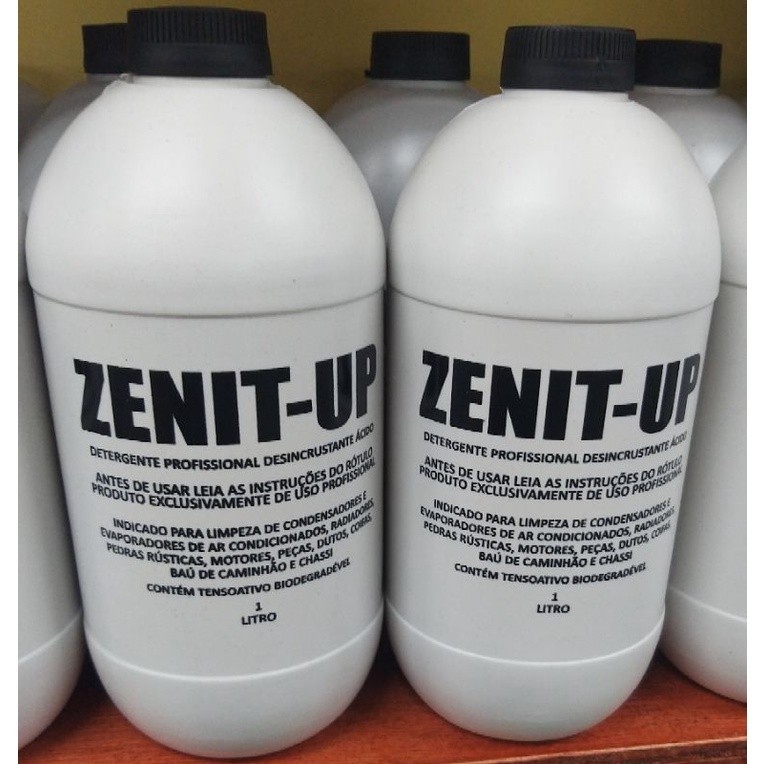 Pack com 4 Zenit- Up Detergente Profissional Desincrustante Ácido 1Lt ...