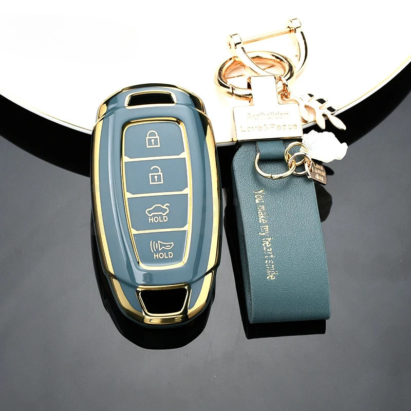 TPU Auto Shell Fob Para Hyundai Elantra Grandeur Acento Solaris Sonata Palisade Kona Creta I20 ...