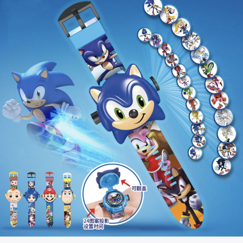 Sonic Relógio Digital Hello Kitty Kuromi Lotso Bear Minnie KT Cat 24 ...
