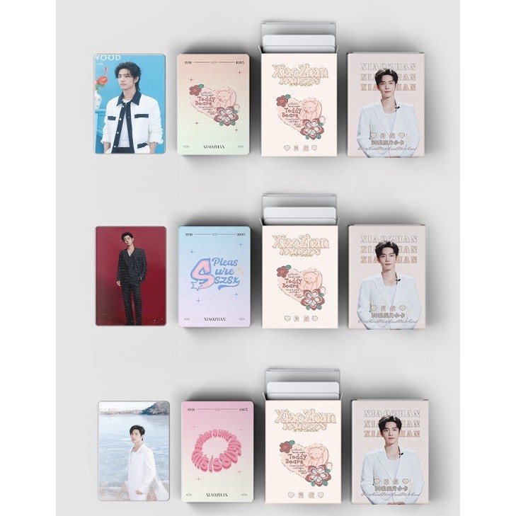 50-55pcs Chinese Drama Actor Sean Xiao Zhan Wang YiBo Hologram Laser ...