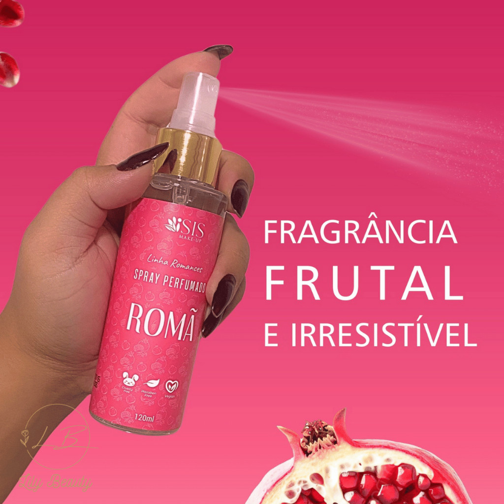 Body Splash Spray Perfumado Romã - Isis Make-up | Shopee Brasil