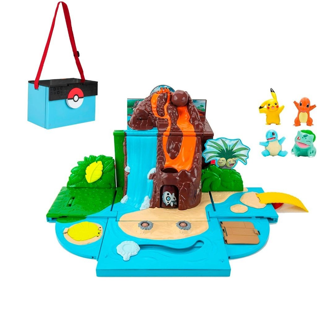 Pokémon Carry Case Playset Vulcão Pikachu Jazwares - Sunny | Shopee Brasil