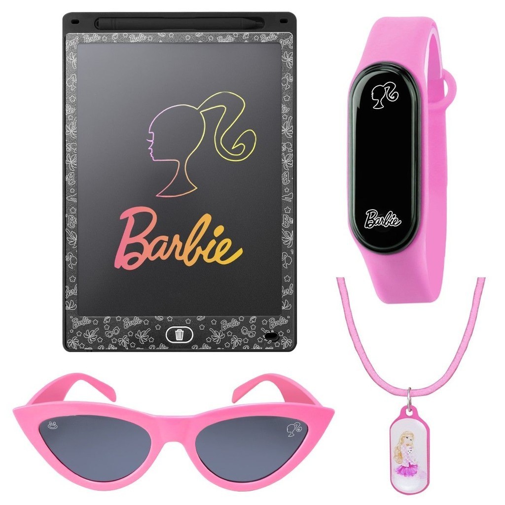 colar + lousa magina LCD tablet barbie prova dagua barbie criança ...