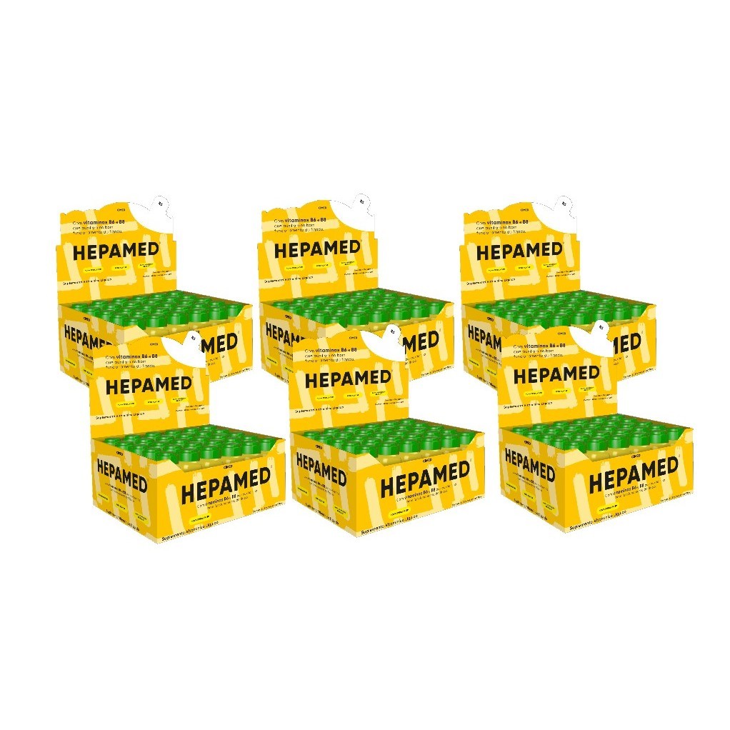 Kit 6x Hepamed 48 Flaconete Sabor Abacaxi Com 10ml - Cimed | Shopee Brasil