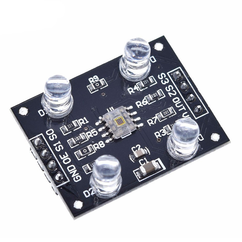 sensor De Reconhecimento De Cor TCS230 TCS3200 Módulo Para arduino DIY Entrada DC 3-5V | Shopee ...