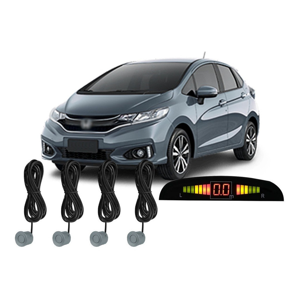 Sensor Ré Estacionamento Carro New Fit Cinza Iridium Todos | Shopee Brasil