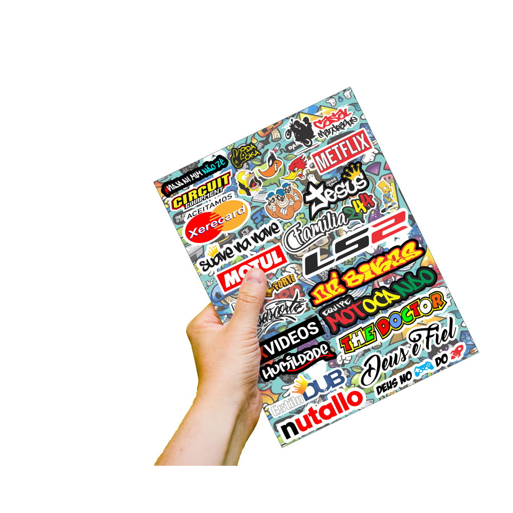 Cartela Adesivo pra Moto com 27 Adesivos Em Vinil Cartela Bicicleta, Moto, Carro, Bike | Shopee ...