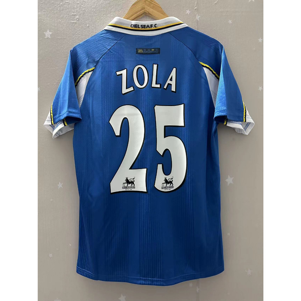 97-99 Chelsea ZOLA Camiseta Personalizada De Futebol Retro Soccer ...