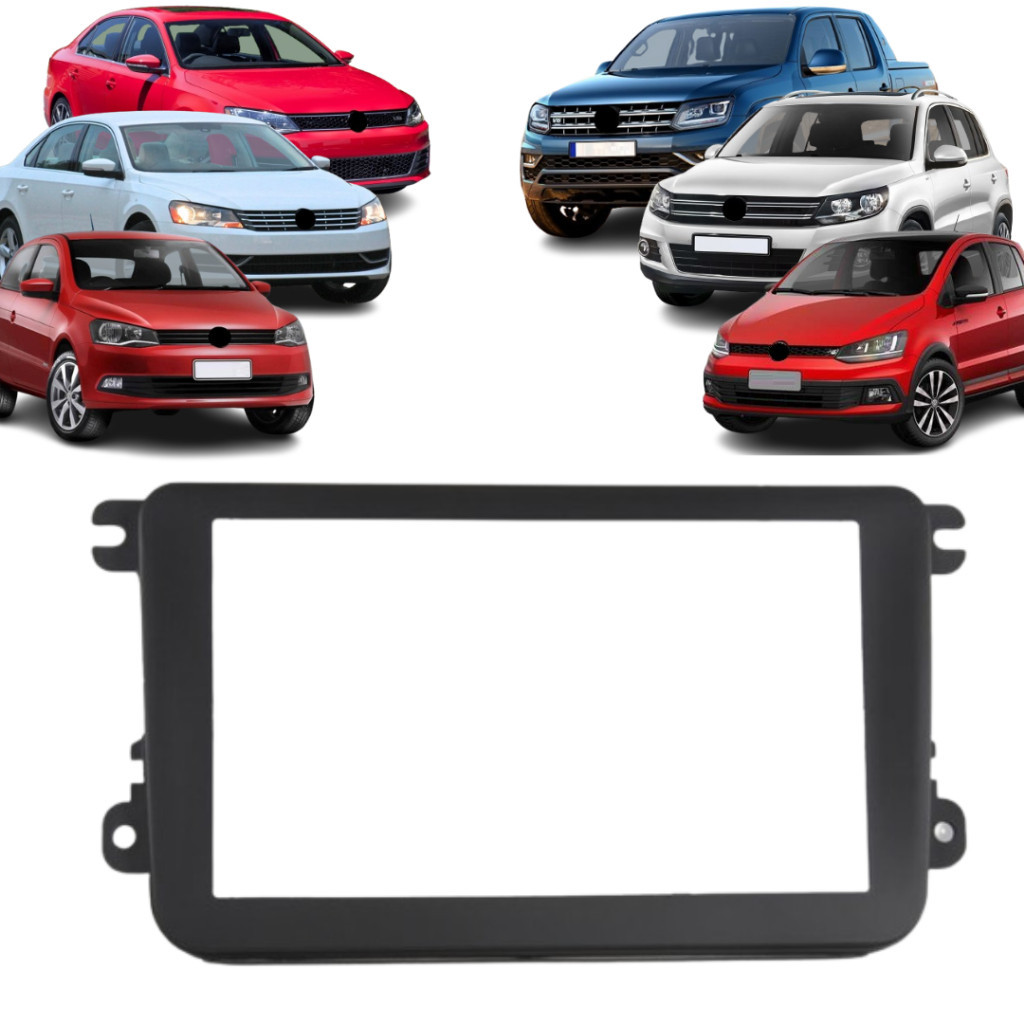MOLDURA PARA CENTRAL MULTIMIDIA MP5 7 POL GOL G7 AMAROK JETTA TIGUAN 2DIN PRETA | Shopee Brasil