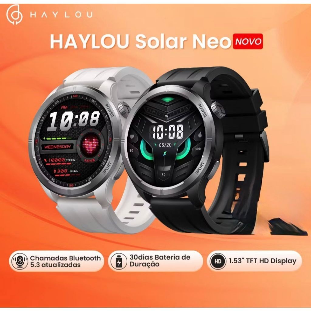 Smartwatch Xiaomi Haylou Solar Neo - Performance, Estilo e Saúde no Seu ...