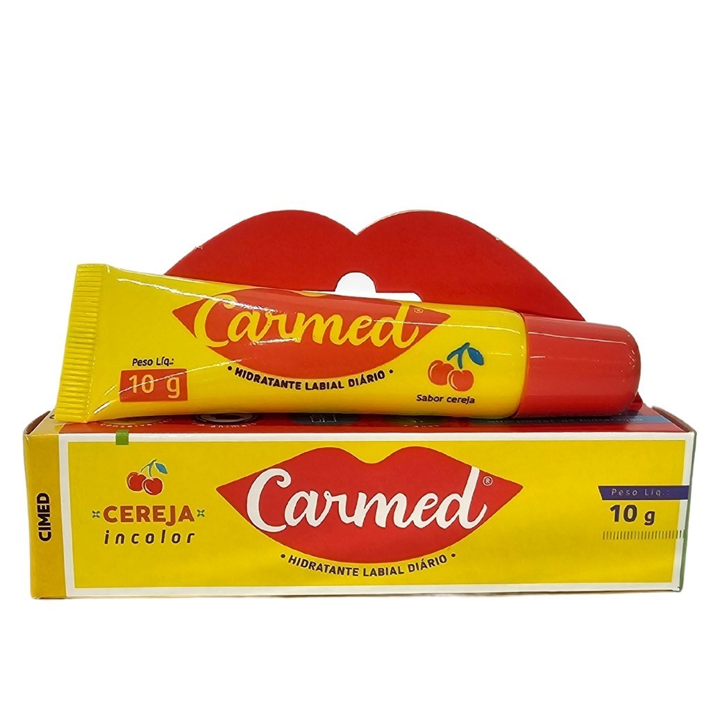 Hidratante Labial Incolor Cereja Carmed Cimed 10g | Shopee Brasil