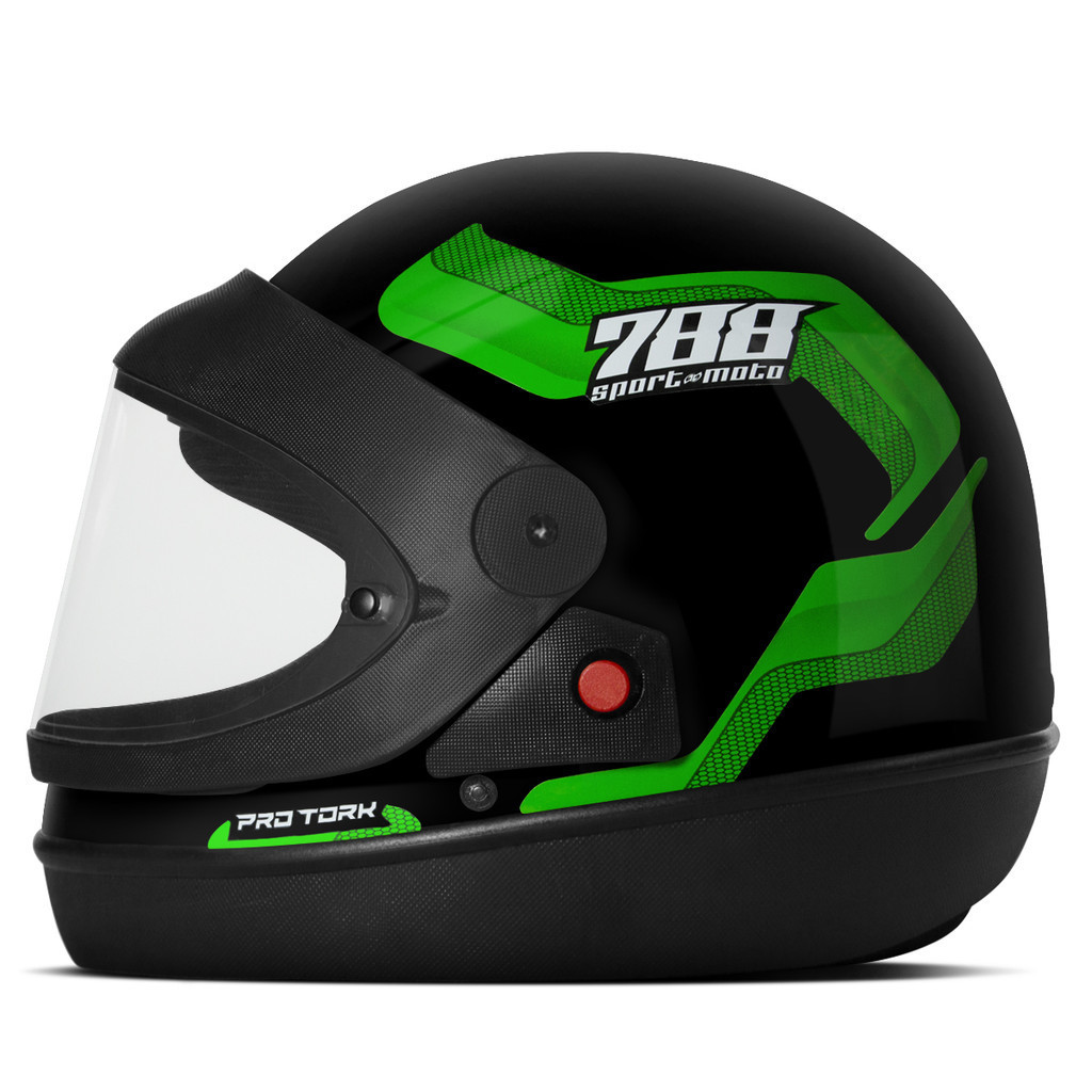 Capacete Fechado Pro Tork Sport Moto 788 San Marino SM Com botão Anti ...