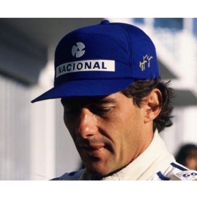 Boné Nacional Ayrton Senna Azul Aba Curva Formula 1 Bn05 | Shopee Brasil