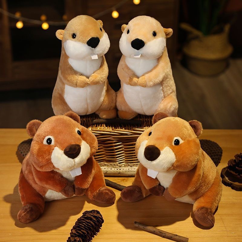 Simulação de castor de filme NeZha Beaver Mouse Boneca NeZha Brinquedo ...