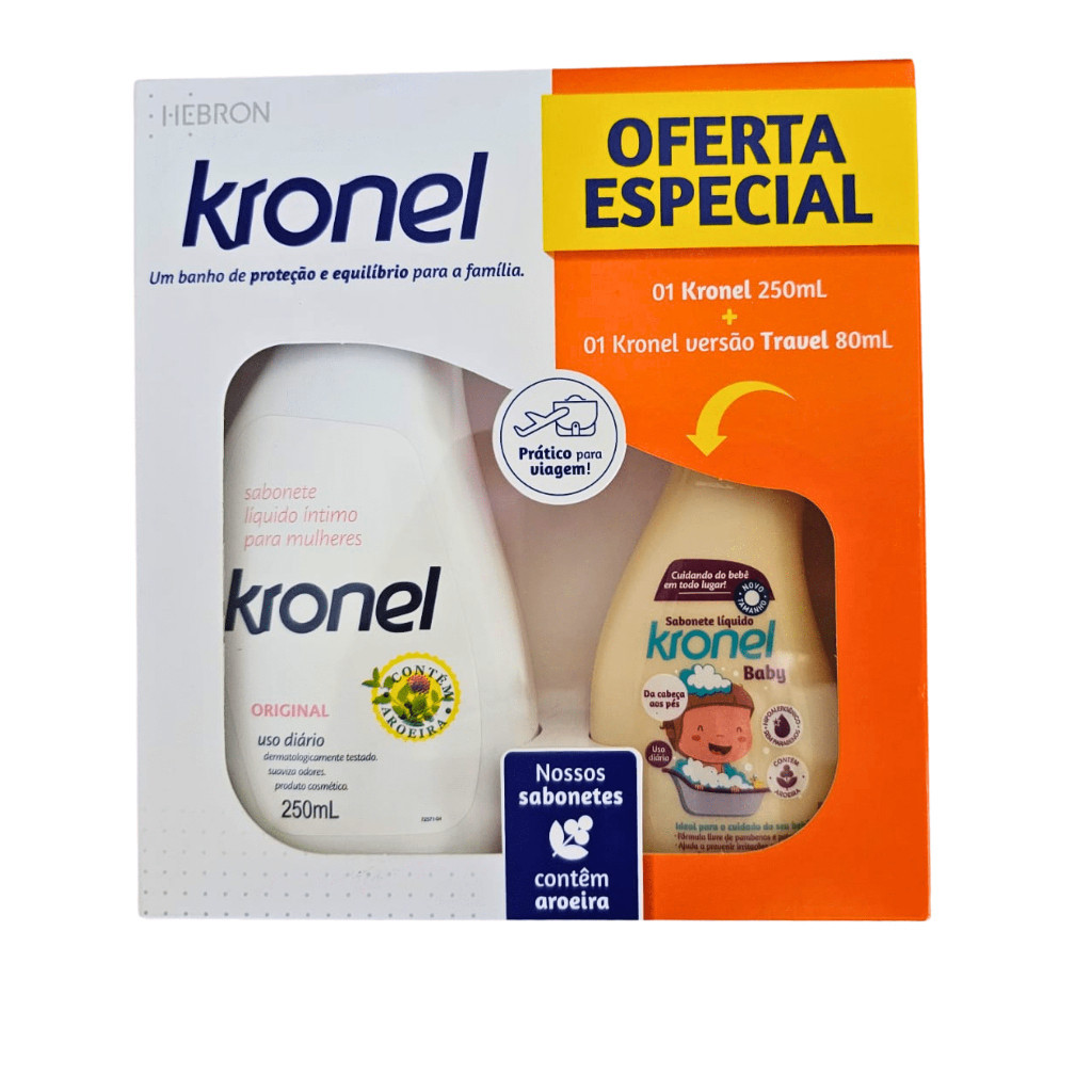 Kit Kronel mulher 250ml + Kronel baby 80ml | Shopee Brasil