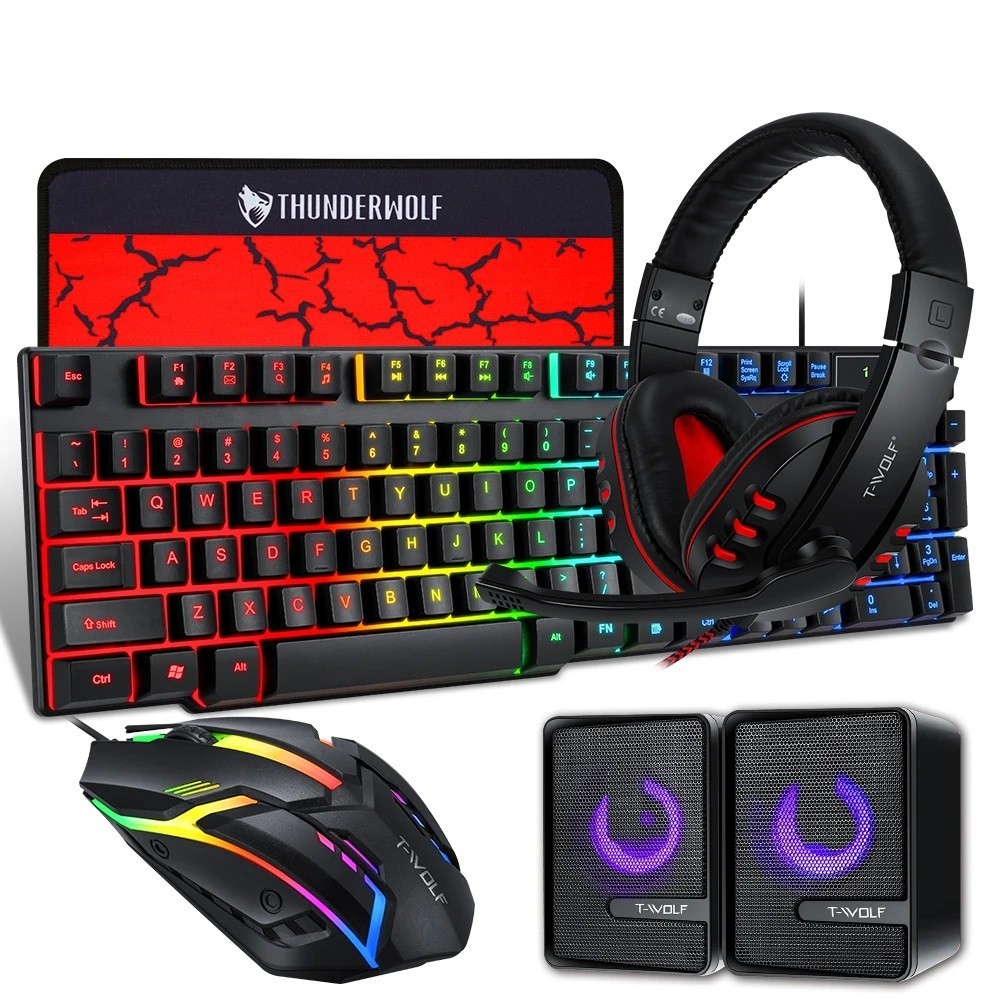 Combo Gamer Twolf TF850 Teclado Mouse Alto Falante RGB | Shopee Brasil