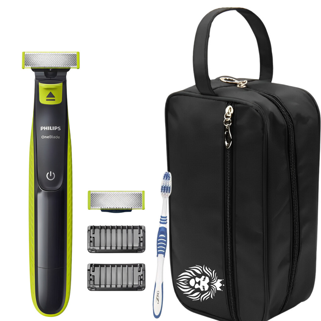 Kit Barbeador Elétrico Philips C/ Refil e Nécessaire Premium | Shopee ...