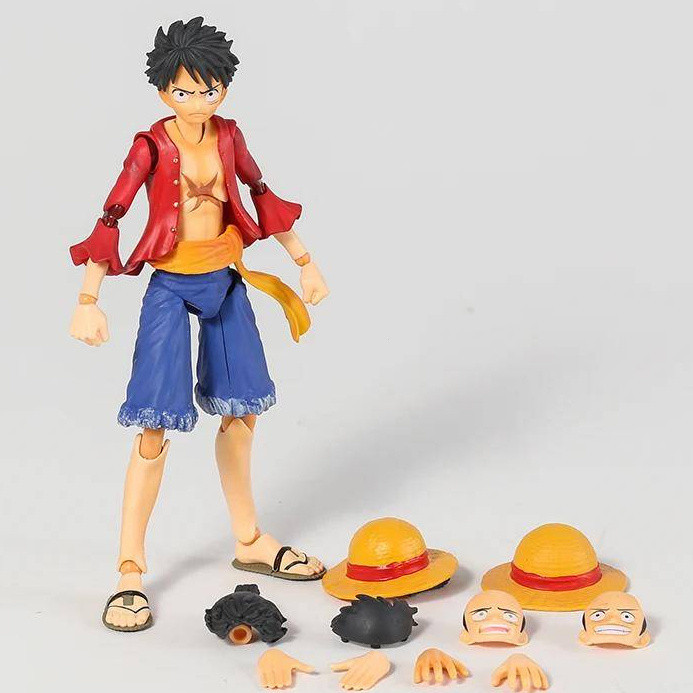 Articulado One Piece Ace Monkey Luffy Roronoa Zoro Estatueta Coleção ...