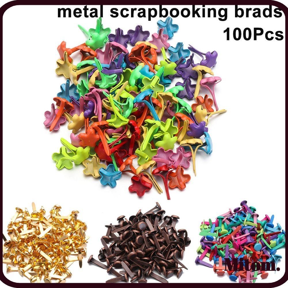 MITOM Mini Brads Metal Scrapbooking Álbum Artesanal | Shopee Brasil