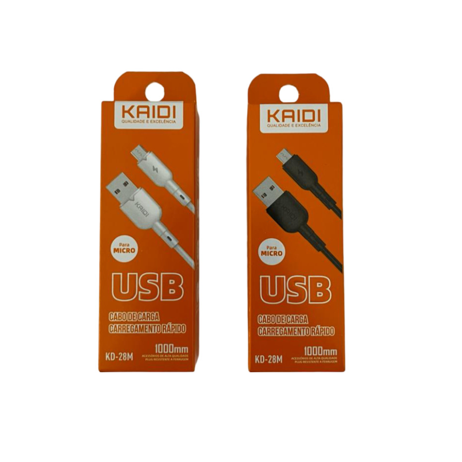 Cabo USB Micro V8 KAIDI KD-28M 1 Metro | Shopee Brasil