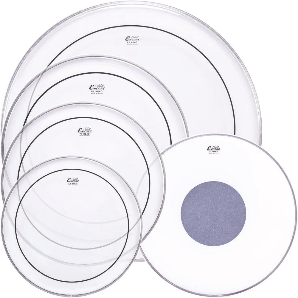 Peles Tom Surdo Bumbo Hidráulicas Pinstripe 12-14-16-22 + Caixa 14 Controlled Sound Porosa ...