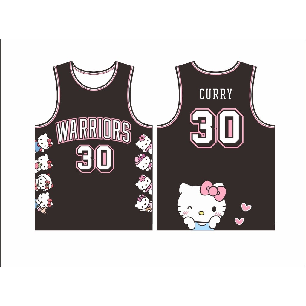 Cartoon HellKitty Estudante Uniforme De Basquete Curry Jersey Hello ...