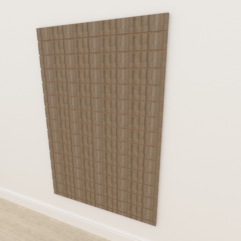 Expositor mdf painel canaletado 180x120 Amadeirado kit painel canelado ...