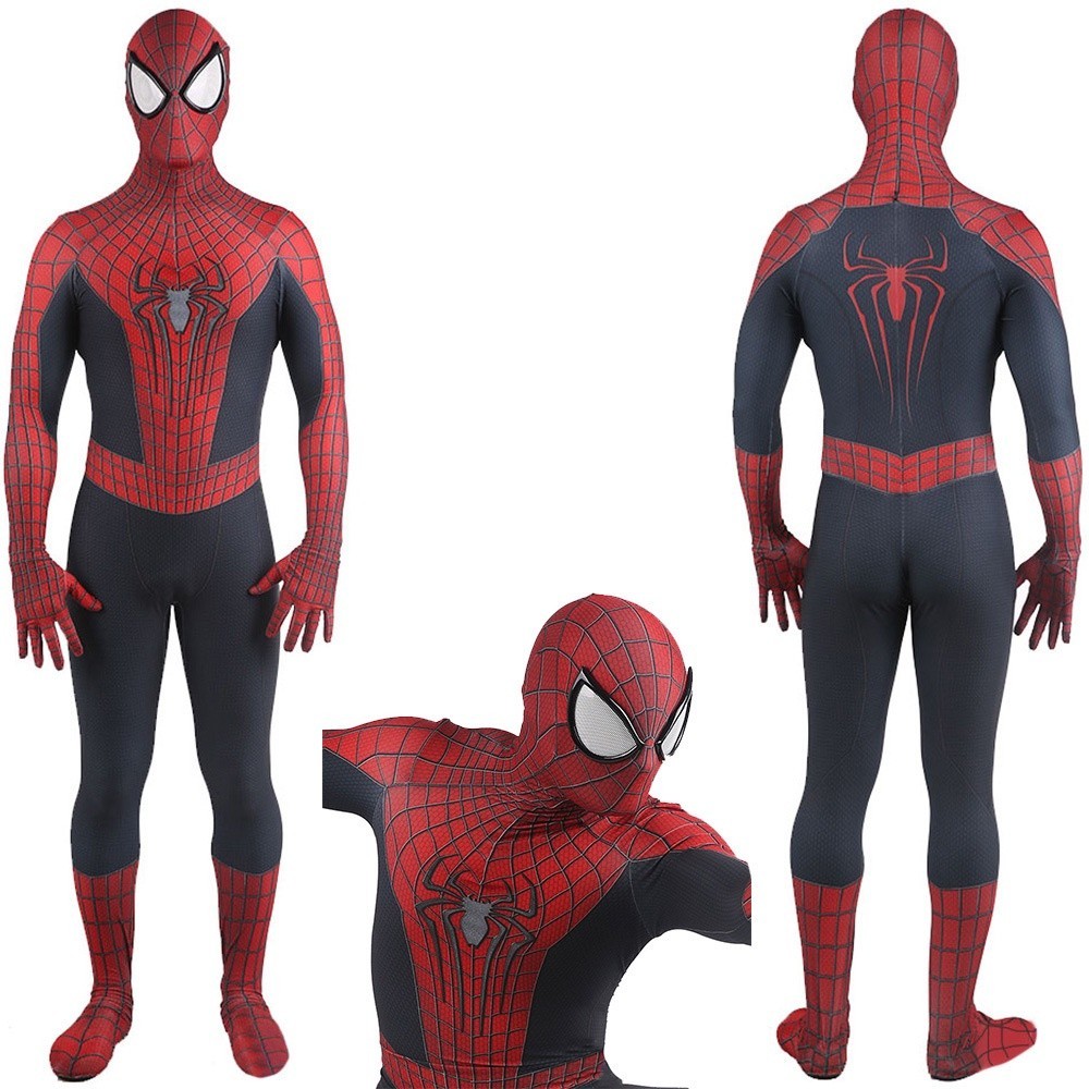 Dark Amazing Spiderman Cosplay Traje De Halloween TASM 2 Fantasia Super ...