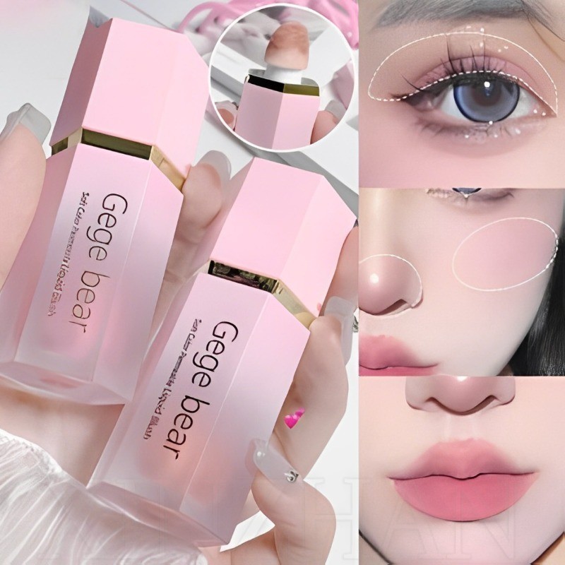 Gege Bear Big Head Brush Liquid Blush-Cosméticos De Maquiagem Multiuso ...