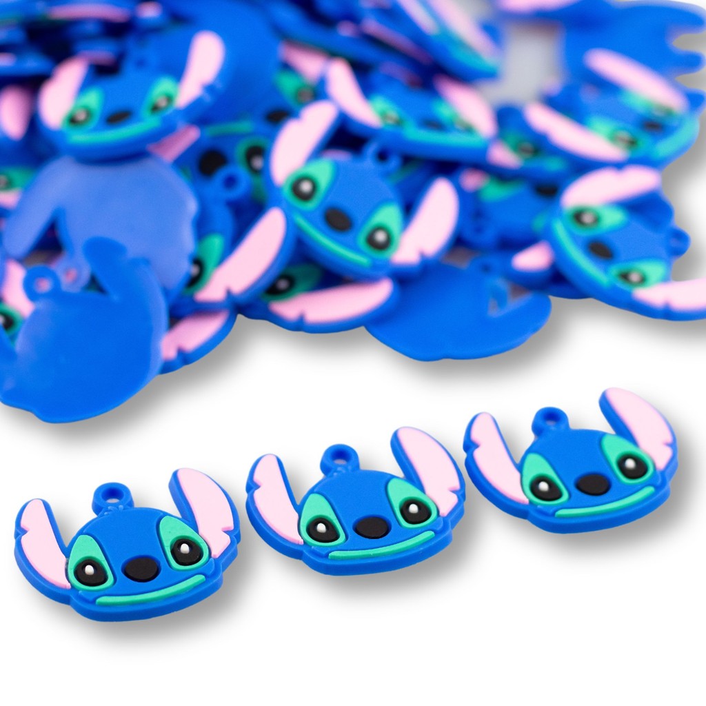 Pingente Stitch Emborrachado 5/20 unidades Para Chaveiro Colar | Shopee ...
