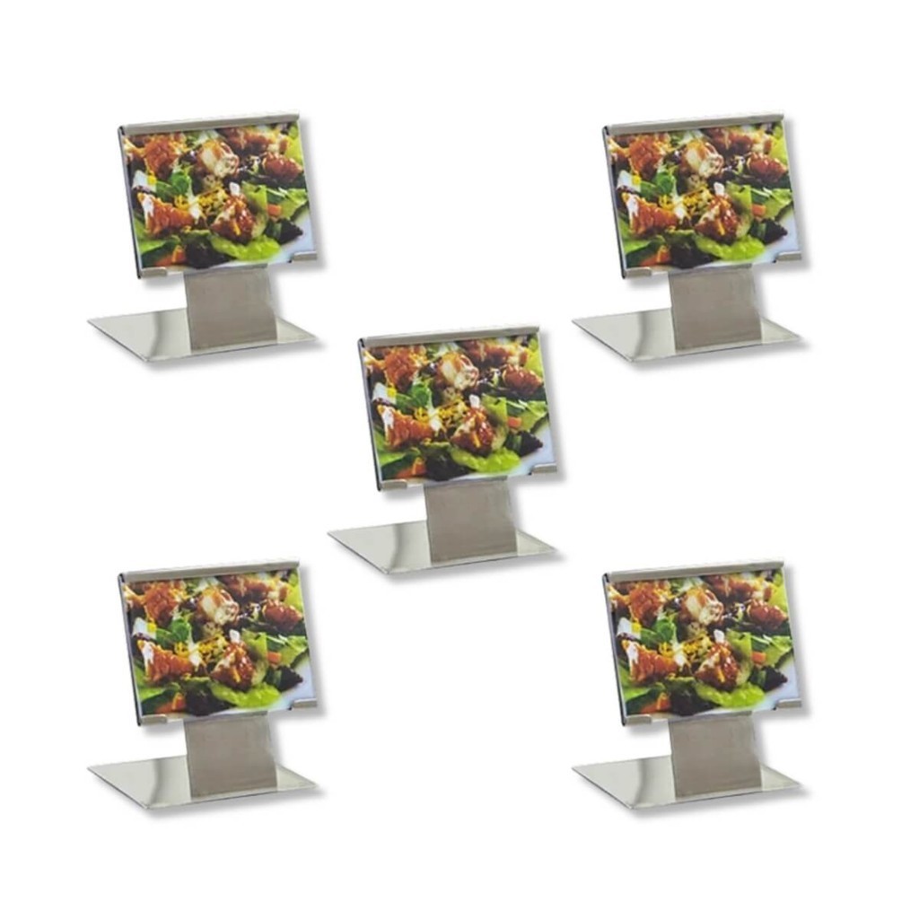 Kit 5 Mini Displays Em Aço Inox Para Mesa Buffet Bar E Restaurante ...