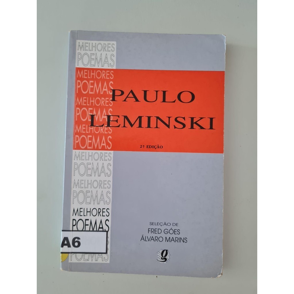 LIVRO, MELHORES POEMAS PAULO LEMINSKI, SELEÇÃO FRED GÓES E ÁLVARO ...
