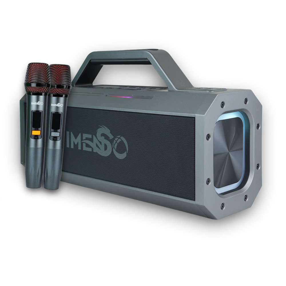 Caixa de Som Portátil Com Microfones Imenso X52 Potente 140W | Shopee ...