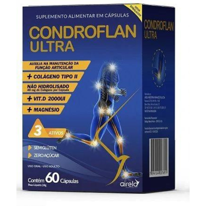 Colágeno Tipo II + Vit. D + Magnésio Condroflan Ultra Airela Suplemento ...