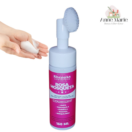 ROSA MOSQUETA MOUSSE MICELAR FACIAL ESPUMA DE LIMPEZA RHENUKS 150 ML ...