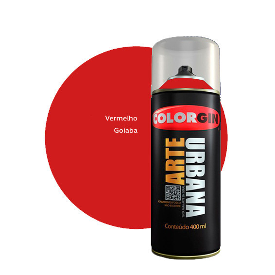 Tinta Fosca Arte Urbana Colorgin 400ml Vermelho Goiaba | Shopee Brasil