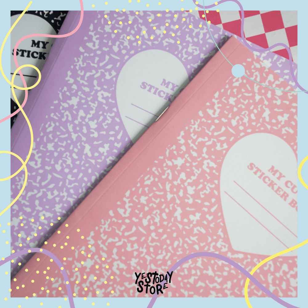 Caderno para colar adesivos/Sticker Book - My Cute Sticker Book ...