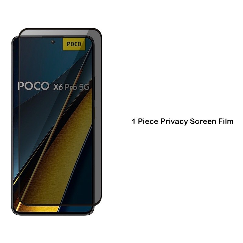 Para Poco X6 Pro X6Pro M6Pro M6 5G 4G 2024 Anti-Spy Privacidade Total Vidro Peek Temperado ...