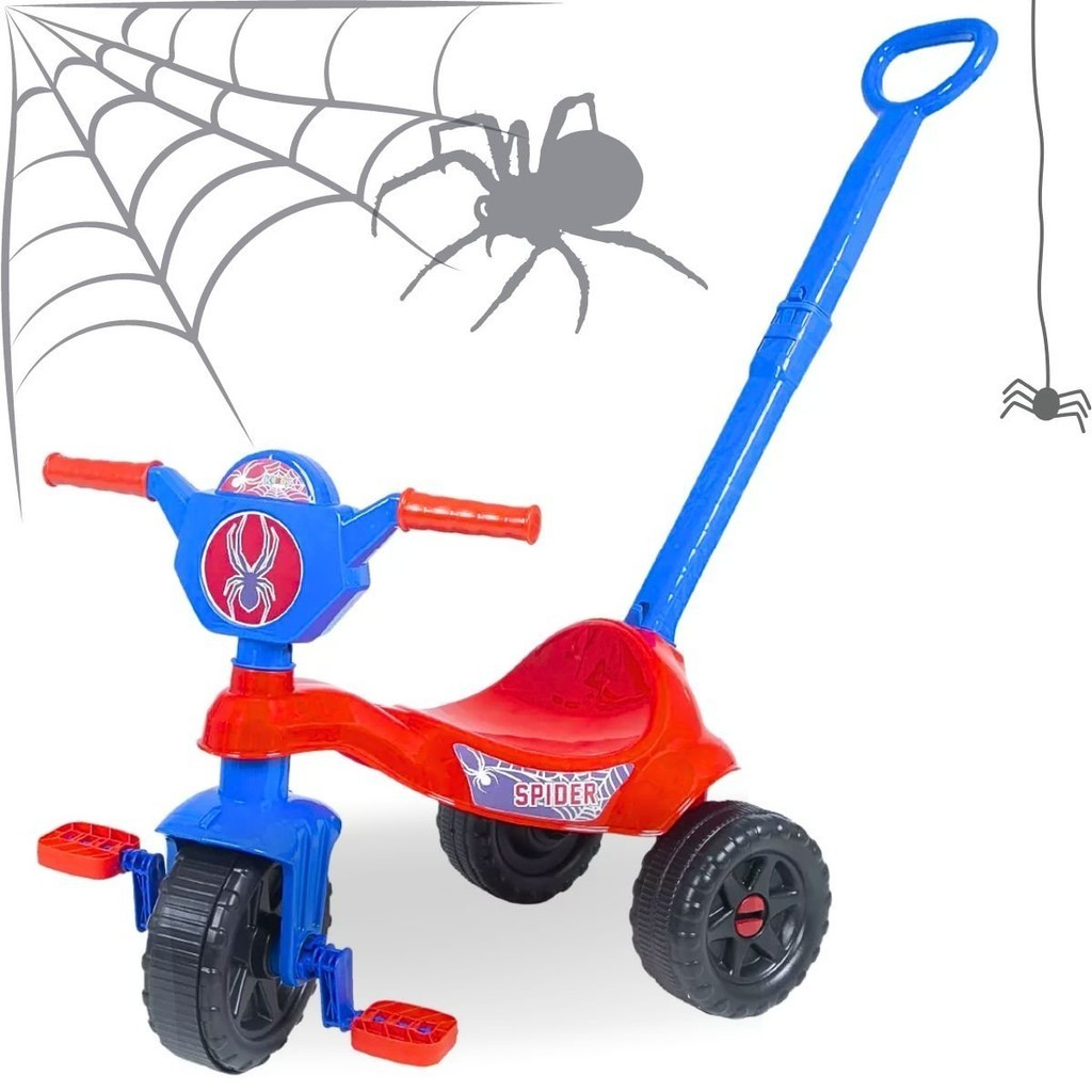 Triciclo Motoca Velotrol Totoka Aranha Com Haste de Empurrar | Shopee ...