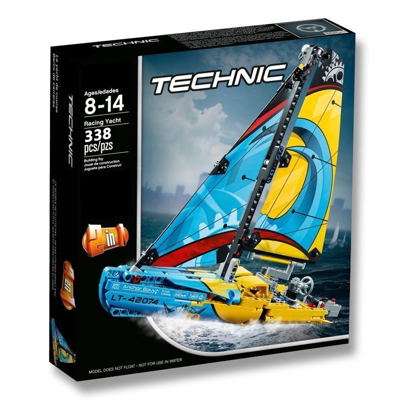 Compatível com o Lego Mechanical Group Barco de corrida de alta ...