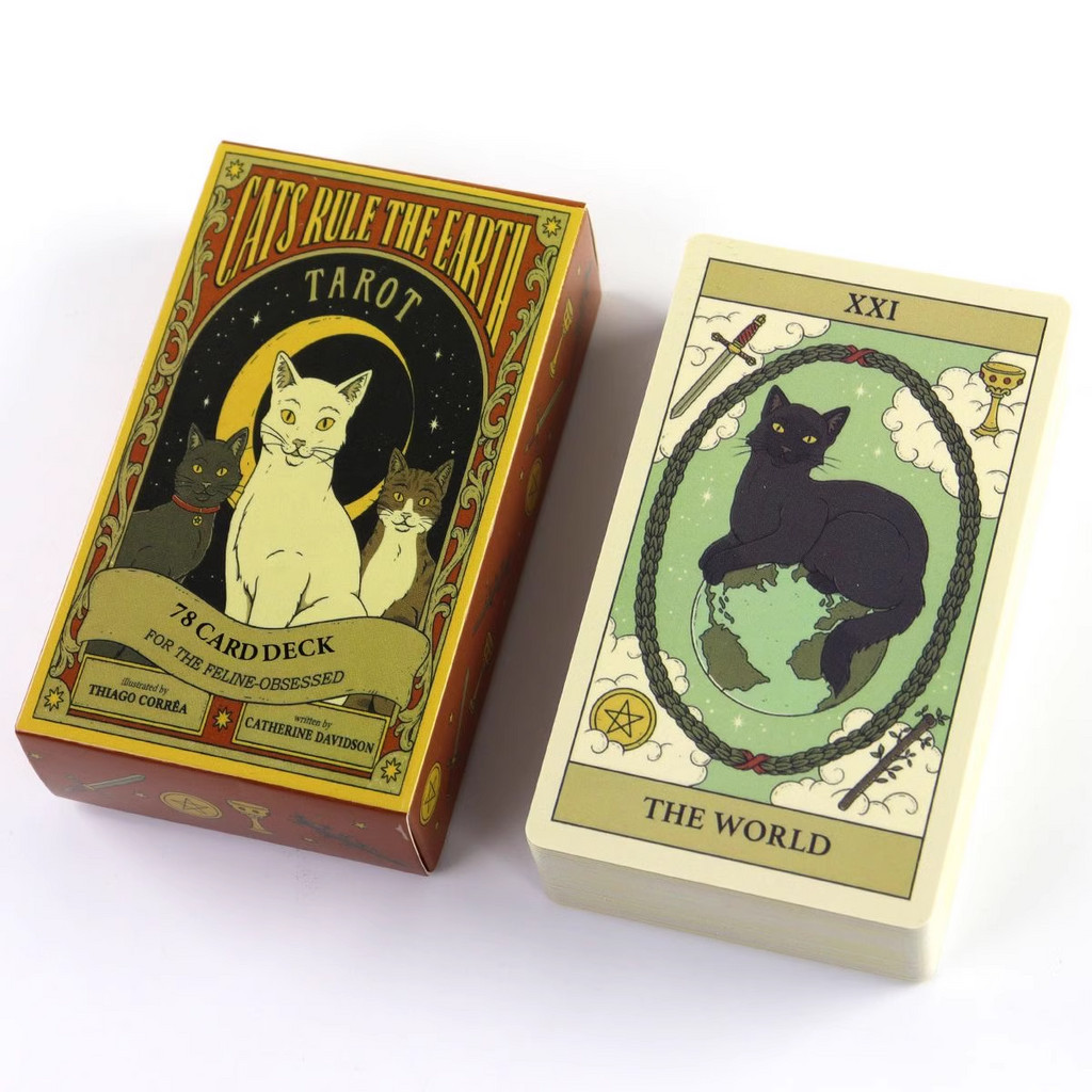 10.3*6cm Cats Rule the Earth Tarot: 78-Card Deck for the Feline ...