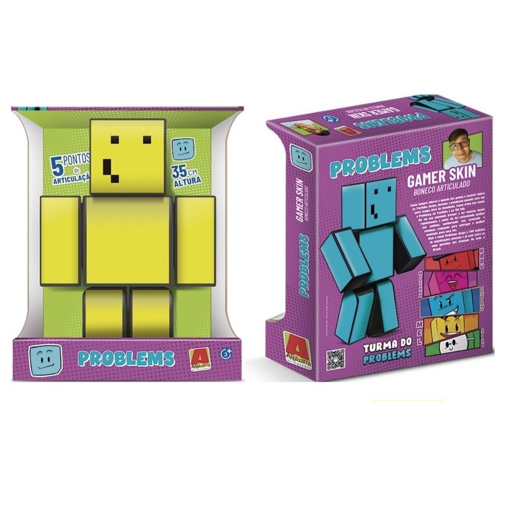 Propolis Boneco Coleção Turma do Problems 35Cm Mine Gamer Skin | Shopee ...
