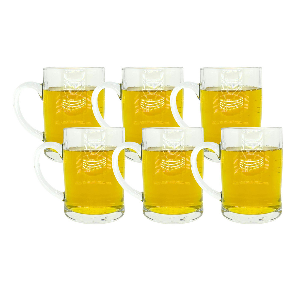 Kit 6 Caneca de Chopp e Cerveja Vidro 350 ml | Shopee Brasil
