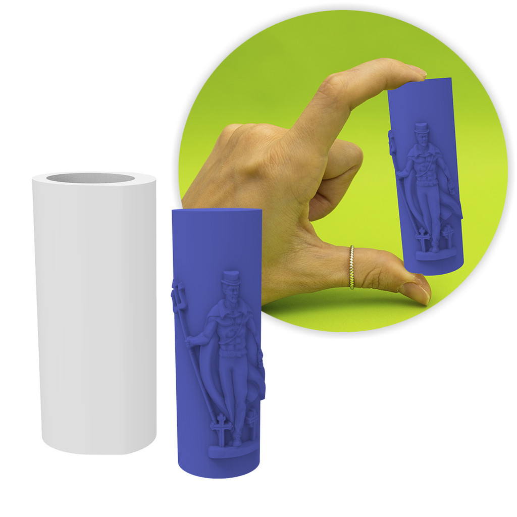 Molde de Silicone Mini Vela Exu Tranca Rua | Lembrancinha dos Orixás P ...