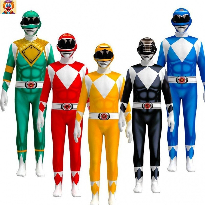 Fantasia de Power Rangers para Crianças e Adultos, Vestido de Festa de ...