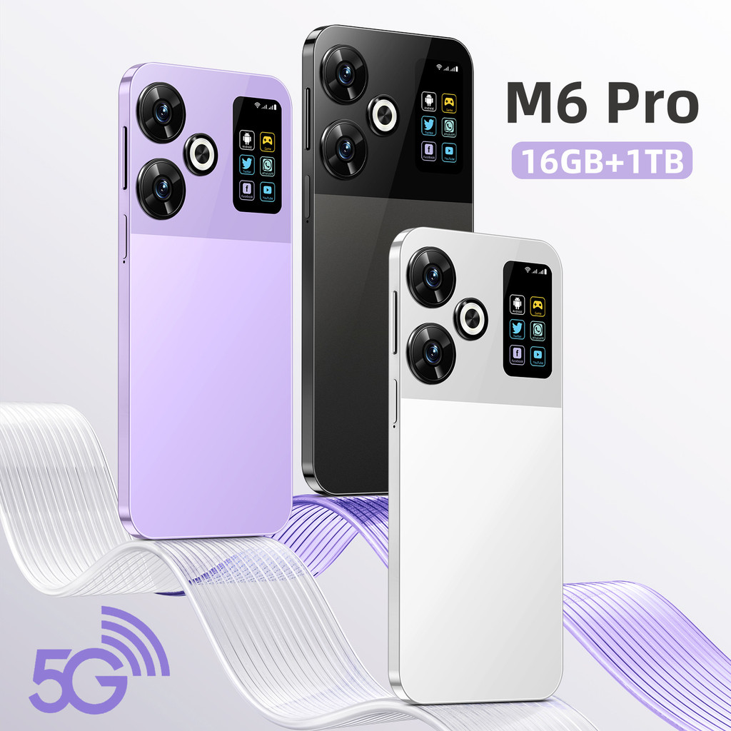 Versão Global M6 Pro Smartphone 5G 7.3 Polegadas HD Tela 8000mAh ...
