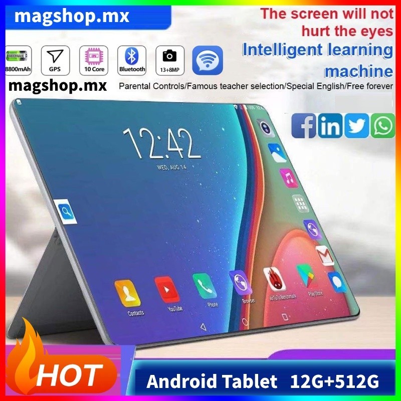 Tab Tablet PC 10,1 polegadas FHD 512GB ROM 12GB RAM 2022 Smart Android ...