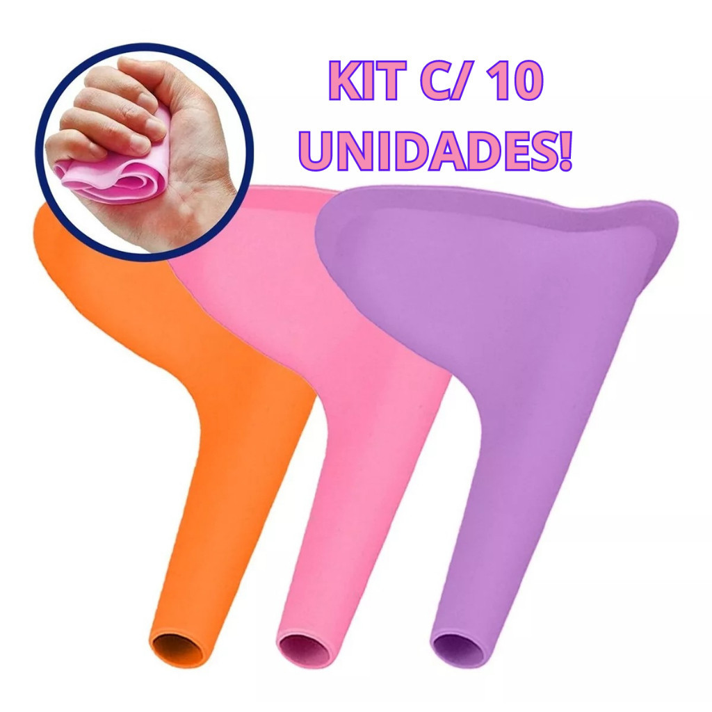 Kit Com 10 Urinol Feminino Para Fazer Xixi Em Pé Reutilizável Portátil ...