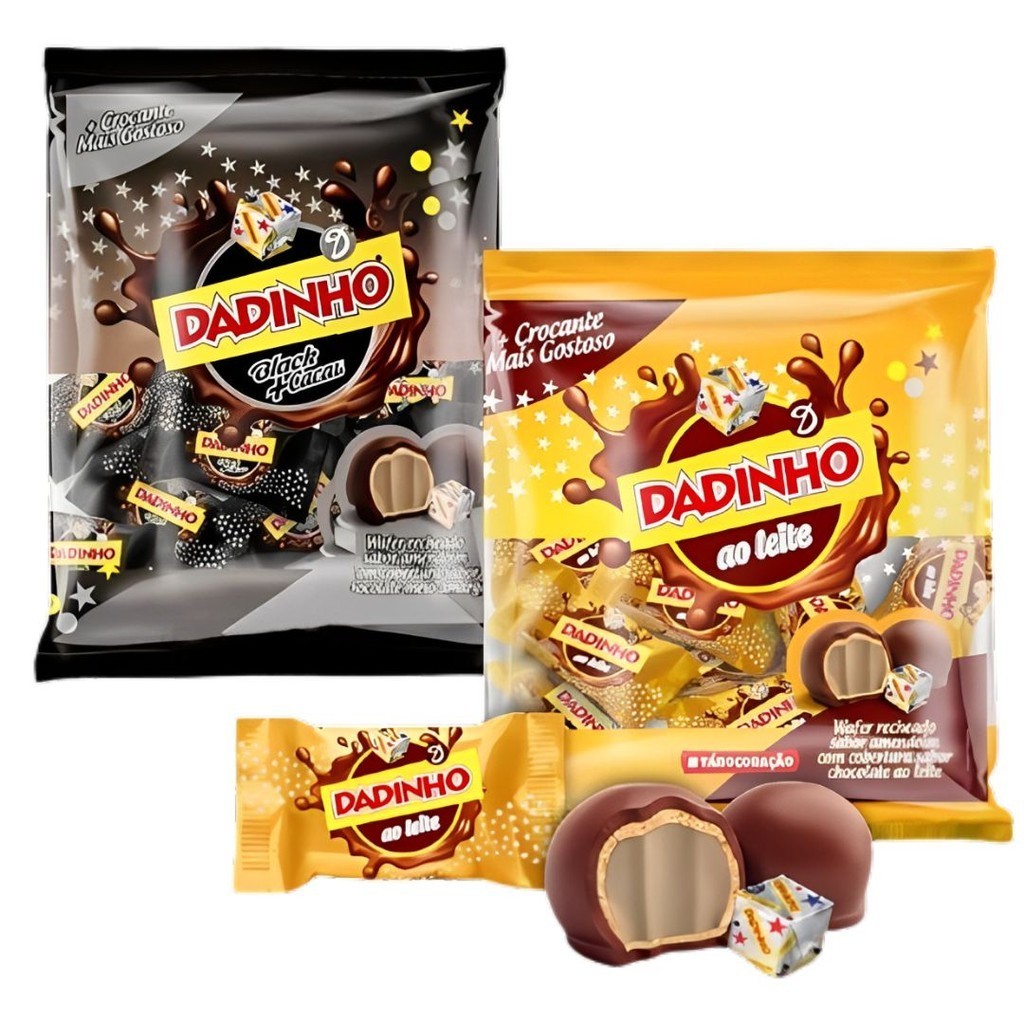 Bombom Dadinho 413g Ao Leite e Black - Dadinho/ Escolha o Sabor ...