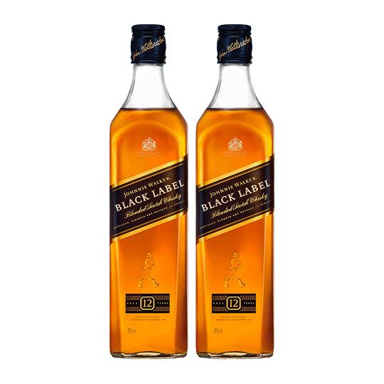 Johnnie Walker Black Label Blended Scotch Whisky 2x 750ml | Shopee Brasil